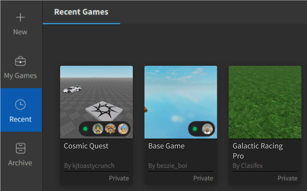 Presence on Studio Start Page - Announcements - Developer Forum | Roblox