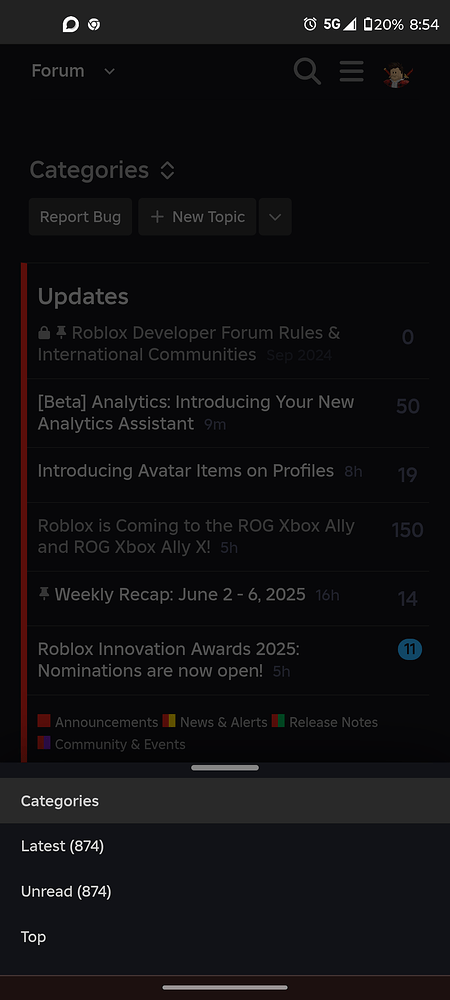 Why is my new tab gone? - Forum Bugs - Developer Forum | Roblox