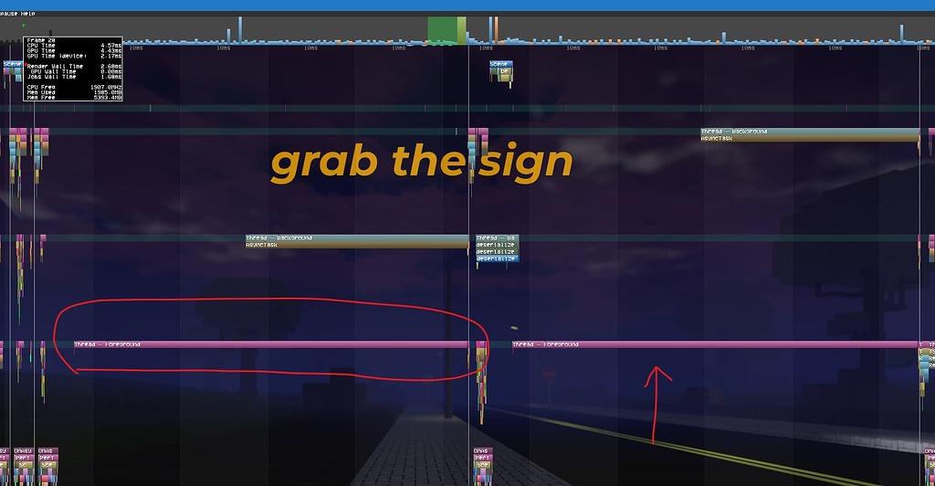 Lag Spikes -- MicroProfiler shows "Thread -Foreground" - Engine Bugs - Developer Forum | Roblox
