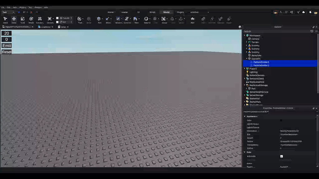 ParticleEmitters not working properly - Scripting Support - Developer Forum | Roblox