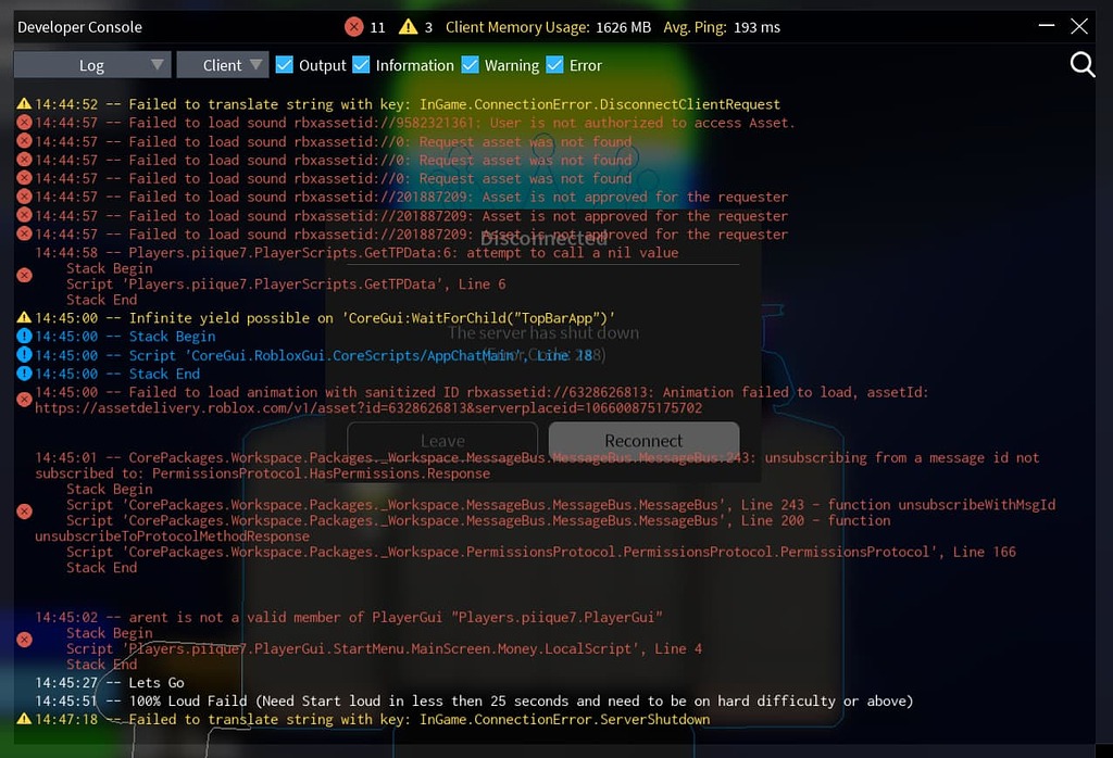 My Game crashes every few minutes with this Warning - Scripting Support ...