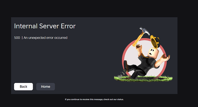 Game pages fail to load [Outage] - Roblox Application and Website Bugs ...