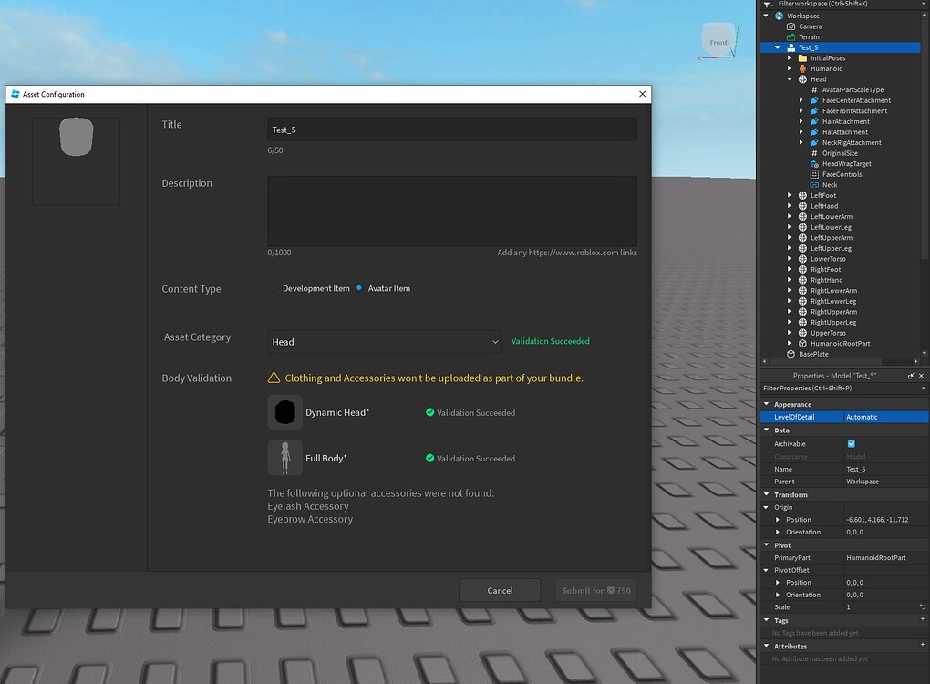 How do UGC creators get a static faces/textures on Dynamic Head rig? It ...
