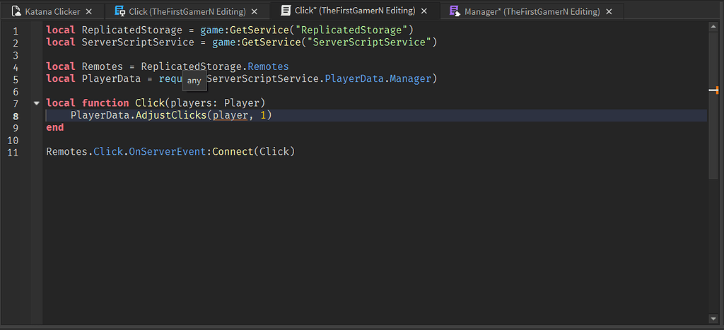 Why is this underlined with orange - Scripting Support - Developer Forum | Roblox