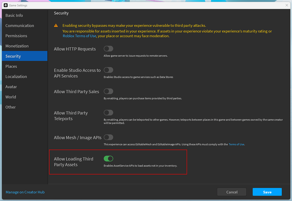 Loading Third-Party Model Assets In-Experience - Announcements ...