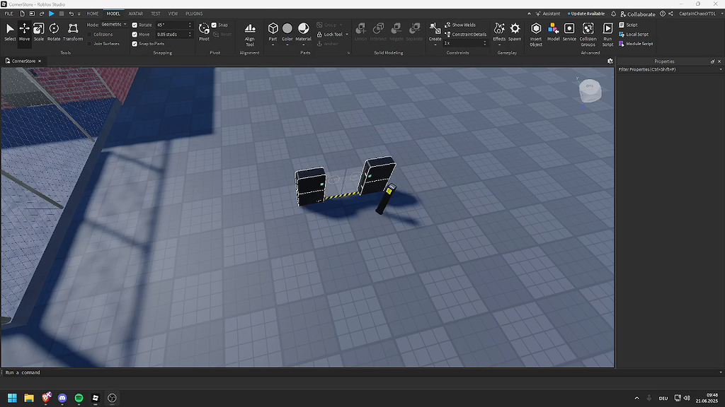 Roblox Studio automatically Rotates Parts at movement (dragging ...