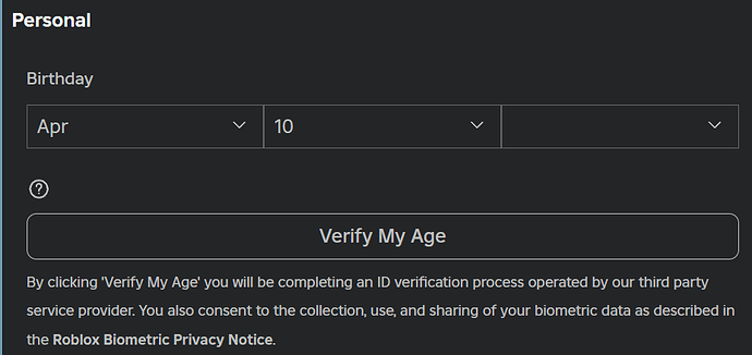 Roblox Birth Date Missing..? - Roblox Application and Website Bugs ...