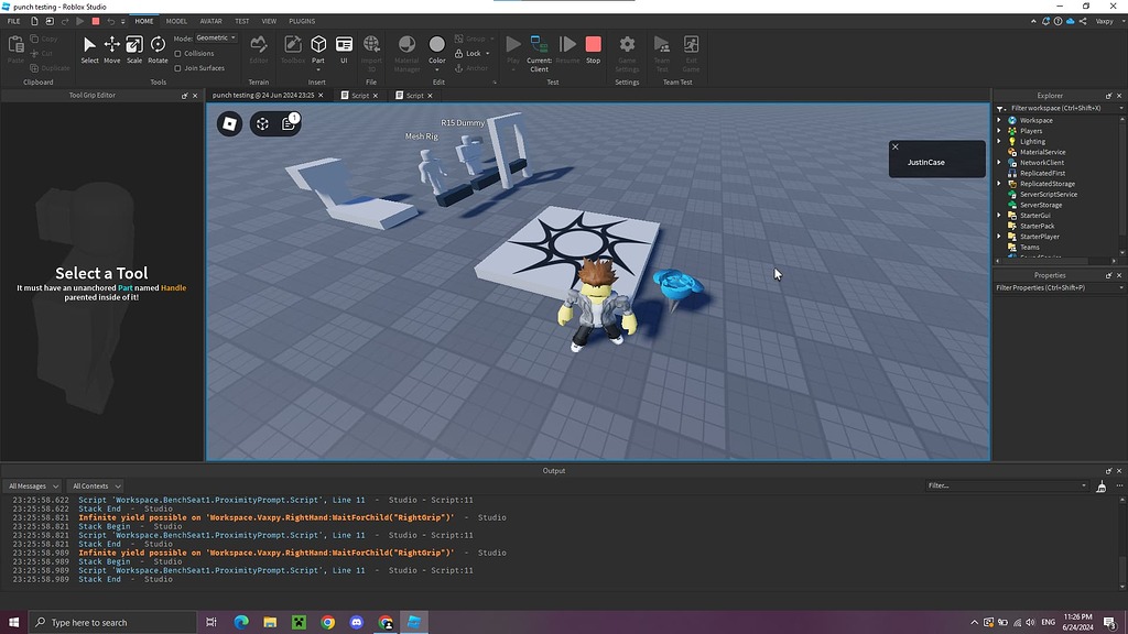 Motor6d Not Cloning To Players Hands Scripting Support Developer Forum Roblox 