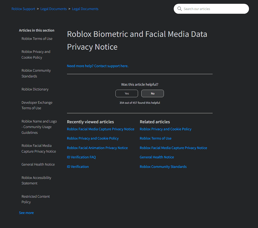 Help articles are missing text - Roblox Application and Website Bugs ...