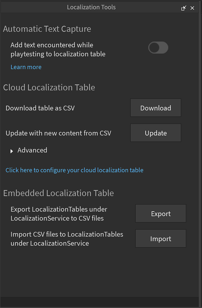 Localization Tools Gone from Studio Plugins Tab - Studio Bugs ...