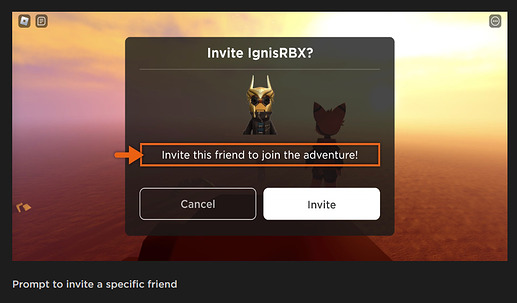 Player Invite Prompts - Announcements - Developer Forum | Roblox