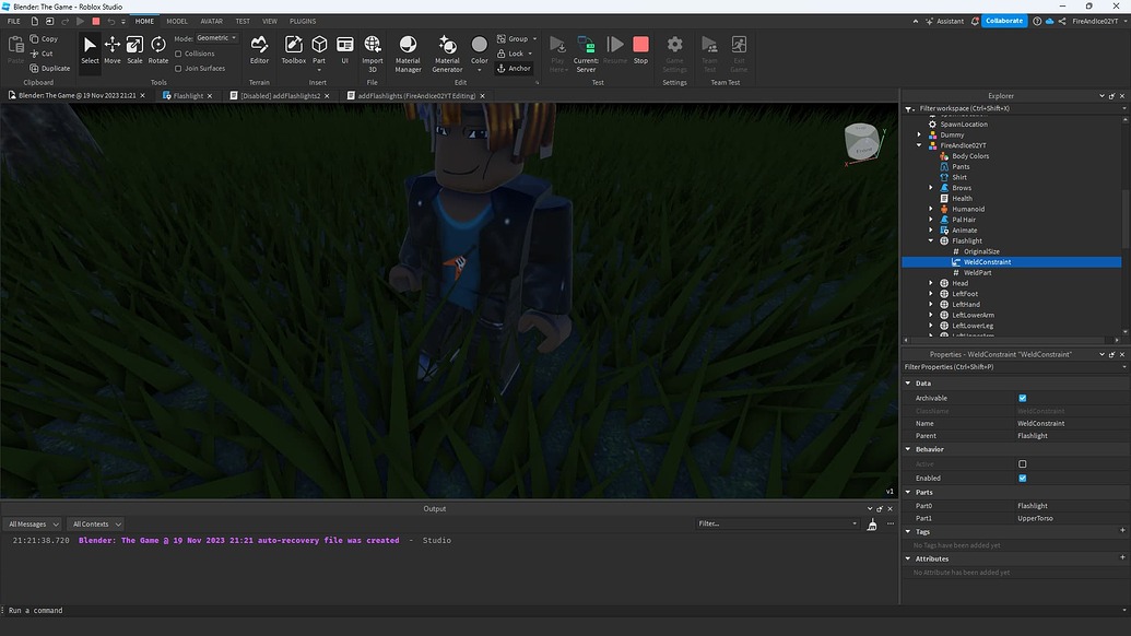 Object attached to character - Scripting Support - Developer Forum | Roblox