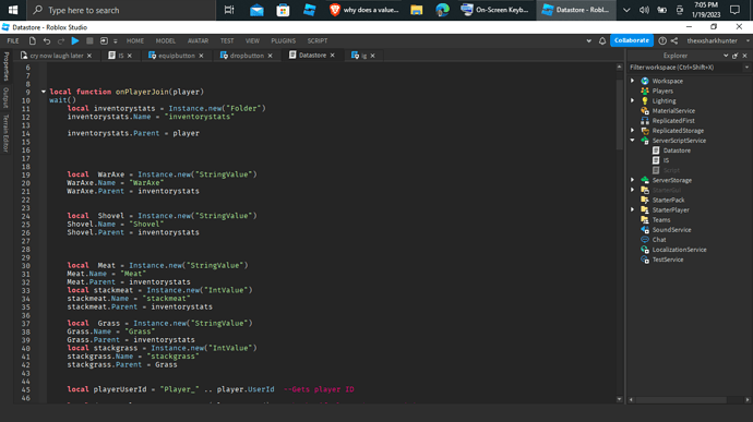 Datastore wont save an interger values - Scripting Support - Developer Forum | Roblox