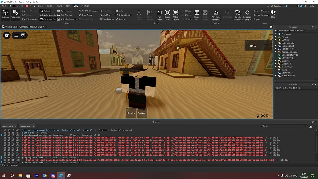 Animations' issues, roblox studio tells the animations have issues with loading - Studio Bugs ...