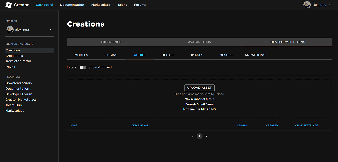 Audio Assets do not Load on Creator Dashboard - Website Bugs ... Audio Assets do not Load on Creator Dashboard - Website Bugs ...
