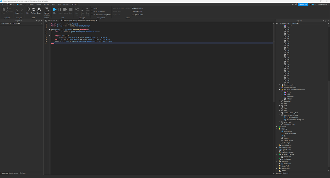 Proximity Prompt not working with camera manipulation - Scripting Support - Developer Forum | Roblox