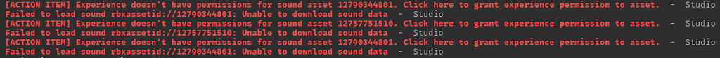 Audio Error Bug - Scripting Support - Developer Forum | Roblox Audio Error Bug - Scripting Support - Developer Forum | Roblox