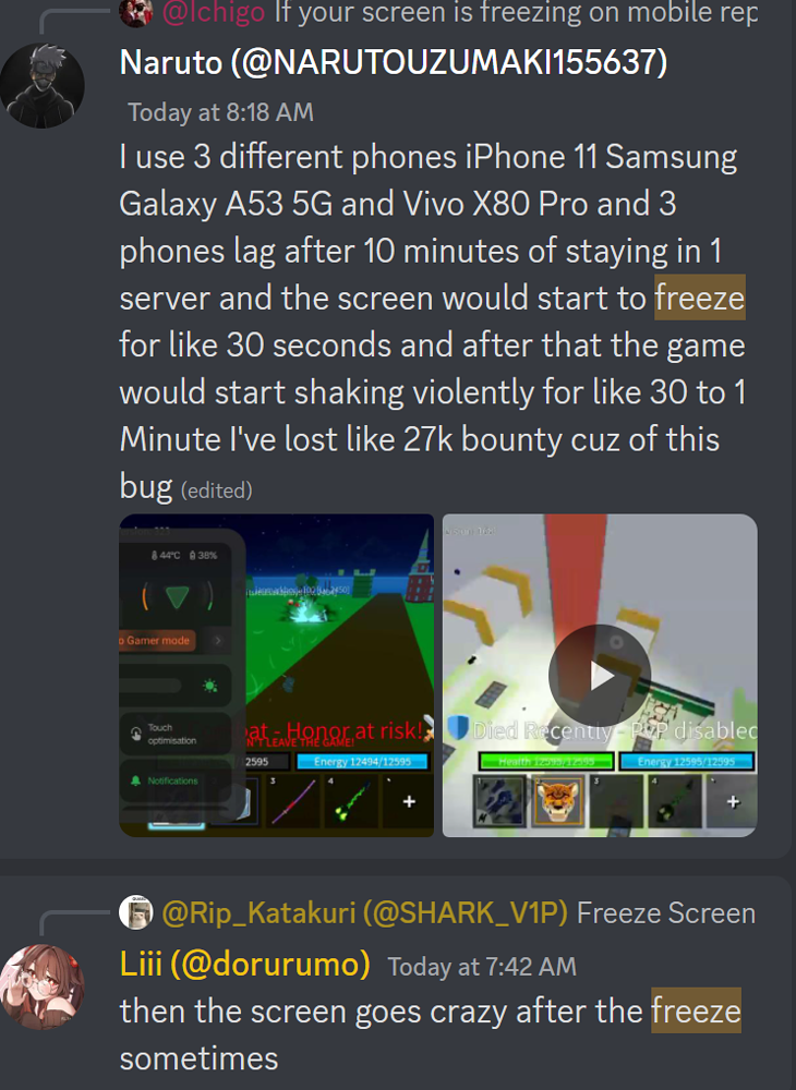 Blox Fruits Mobile Device Freezing - Engine Bugs - Developer Forum | Roblox