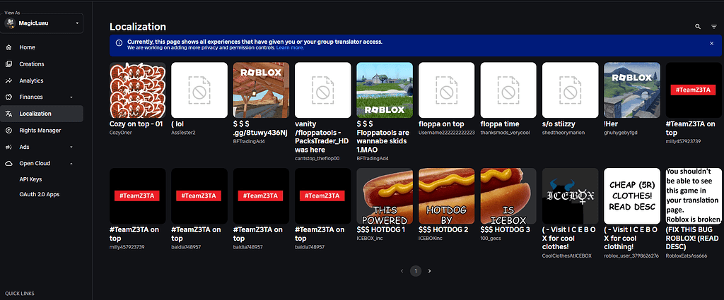 Dashboard Localisation Displays wrong places such as other peoples ...
