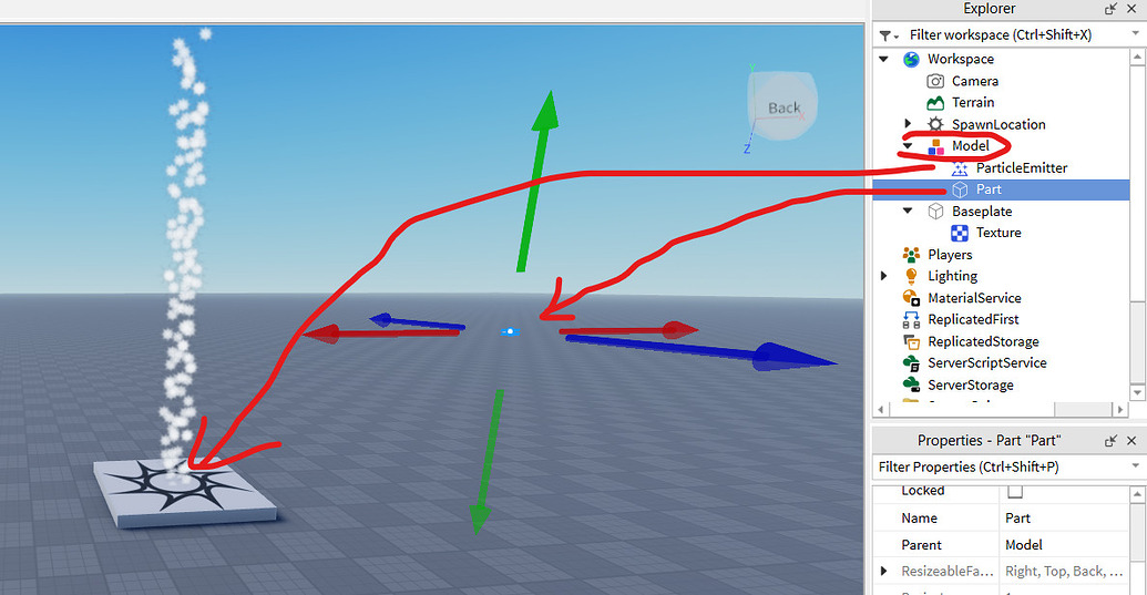 Particles are rendered at 0,0,0 when ParticleEmitter parented by script in workspace - Engine ...