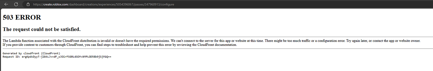 Create.roblox.com doesnt work - Platform Usage Support - Developer Forum | Roblox
