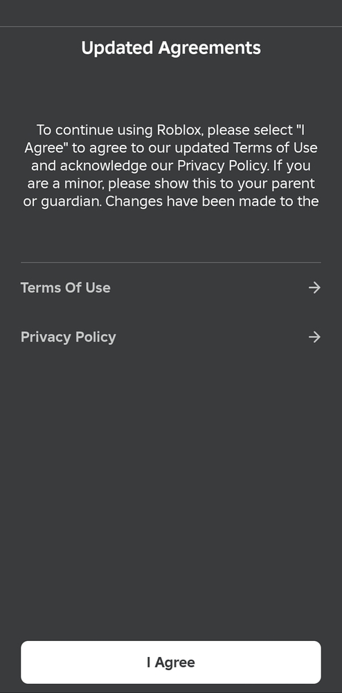 ToU consent text is cut-off - Roblox Application and Website Bugs - Developer Forum | Roblox