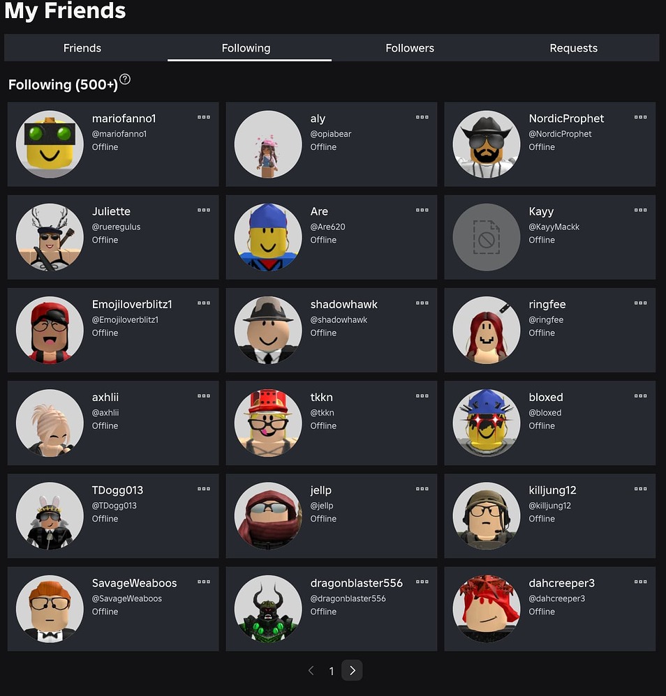 Friends list not showing experiences / Following list not showing experiences + rate limits ...