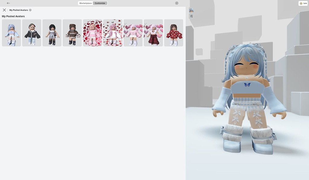 Bug in "My Posted Avatars" List on Marketplace Avatar Curation - Roblox ...