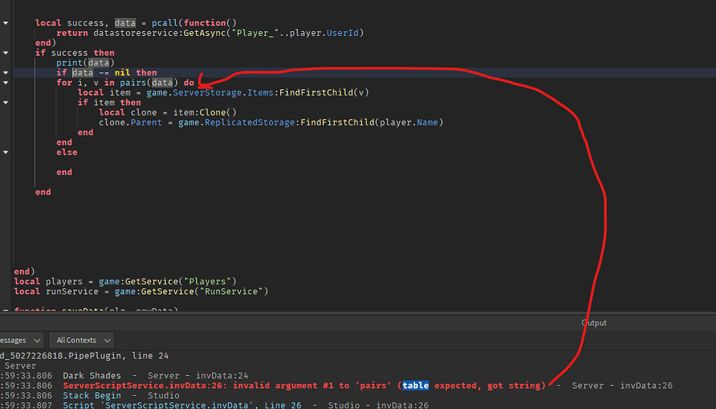Datastore result always outputting nil - Scripting Support - Developer Forum | Roblox
