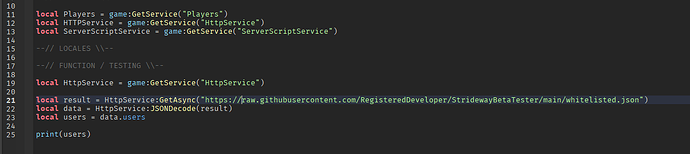 Help with Github JSON Whitelist - Scripting Support - Developer Forum ...