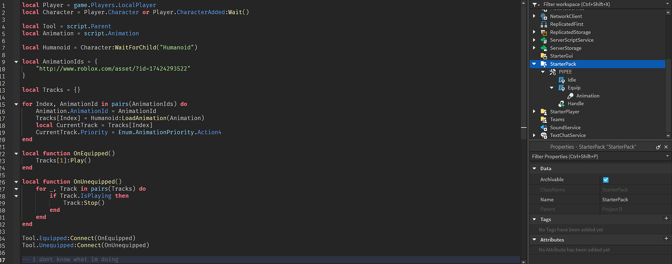 Help With Tool Equip Animation - Scripting Support - Developer Forum | Roblox