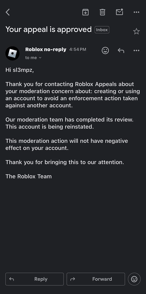 Appeals Process - Platform Usage Support - Developer Forum | Roblox