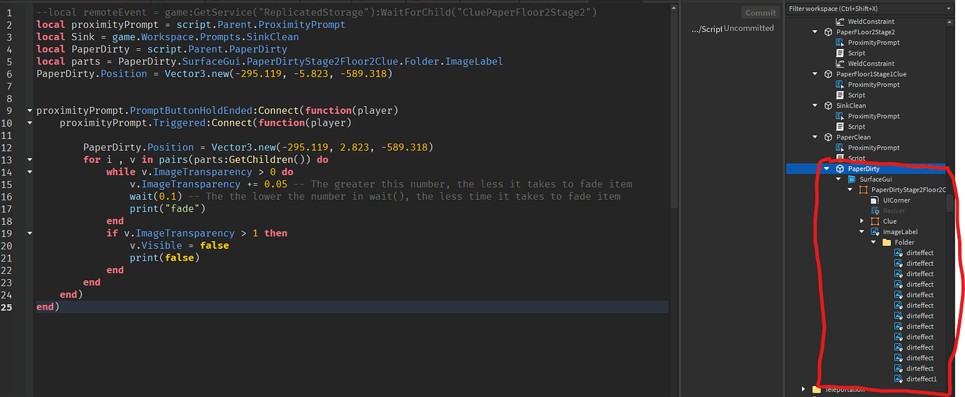 Image labels on a surface gui not fading away after a proximity prompt ...