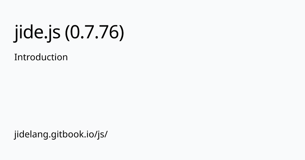 Jide, my scripting language officially compiles to JS! - Creations Feedback - Developer Forum ...