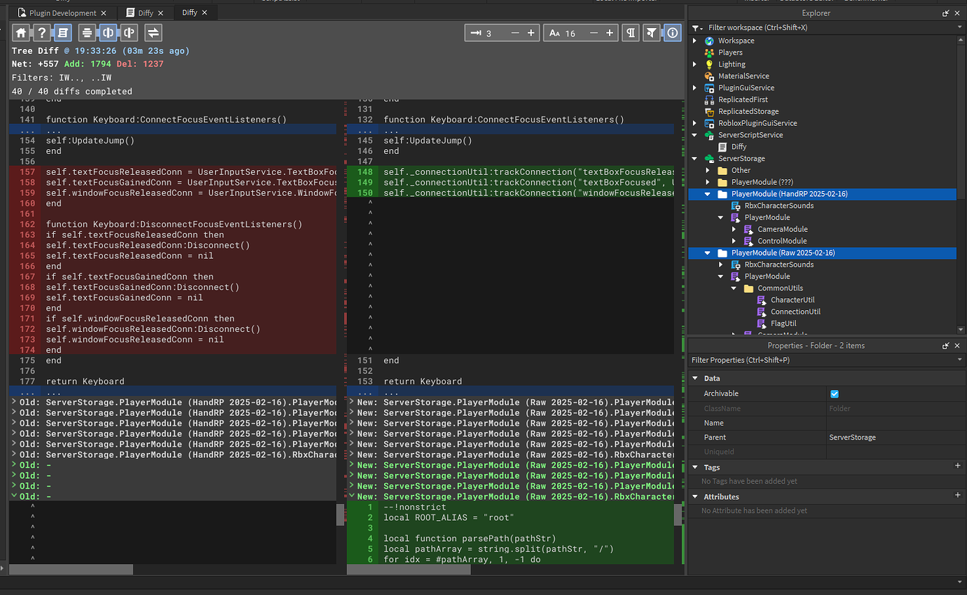 Diffy — compare & diff scripts! - Community Resources - Developer Forum | Roblox