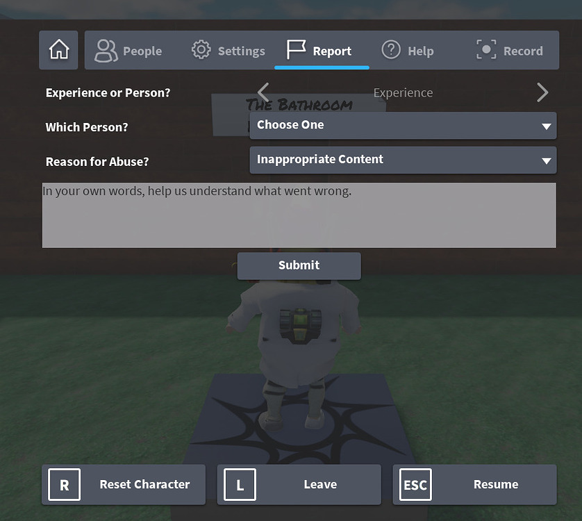 Report Menu Instantly Closes Menu - Engine Bugs - Developer Forum | Roblox