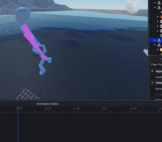 Rigged Mesh character: run animation has invisible keyframes ...