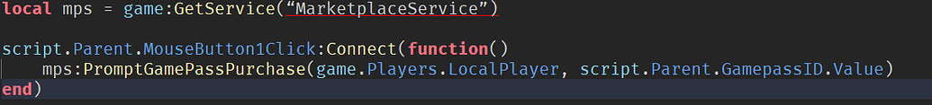 Prompt GamePass purchase doesn't work - Scripting Support - Developer Forum | Roblox