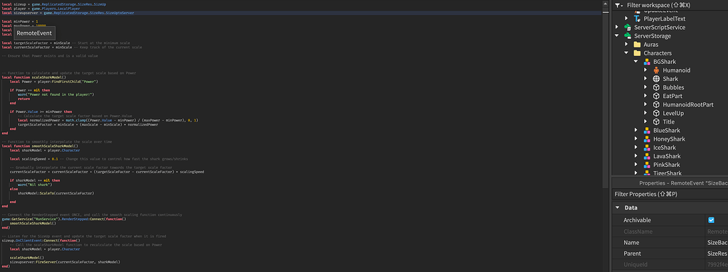 Scaling a character model on server - Scripting Support - Developer Forum | Roblox