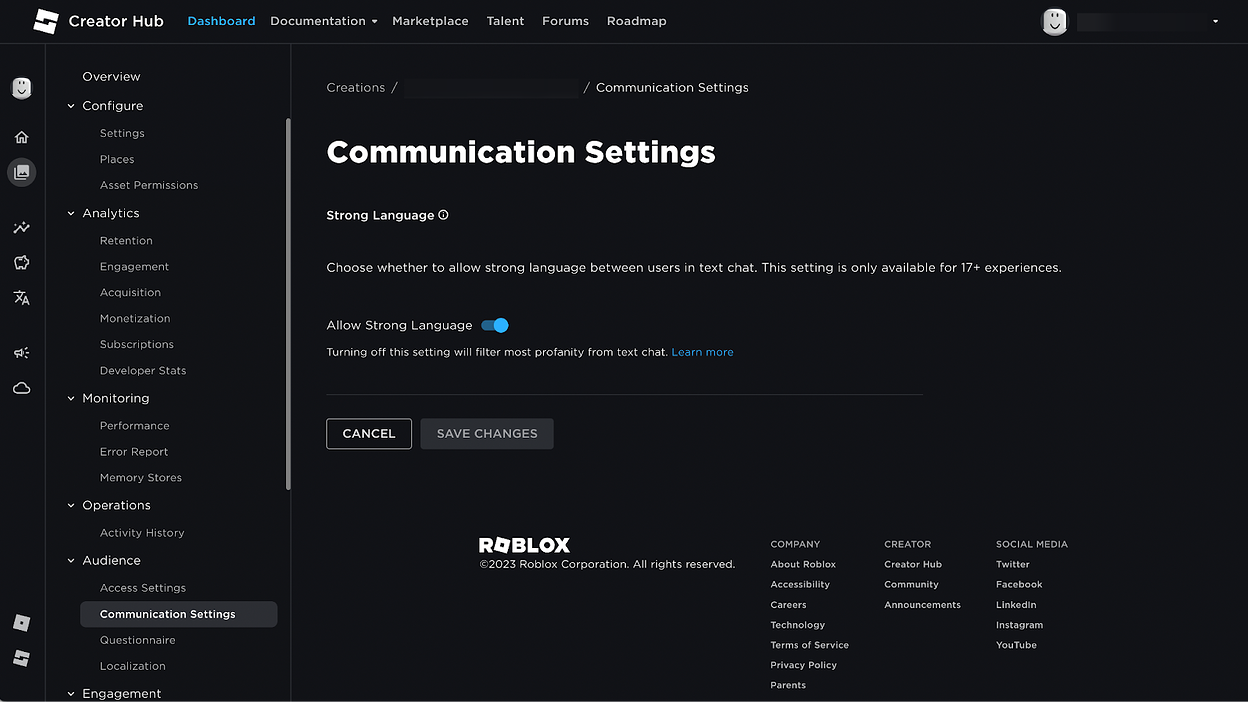17+ Experiences Can Add Support for Strong Language - Announcements ...