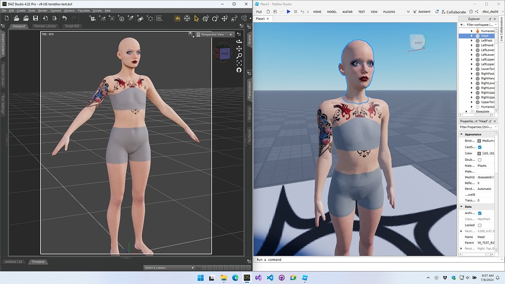 Daz To Roblox Studio: Avatar Exporter (Open Beta) - Creations Feedback - Developer Forum | Roblox