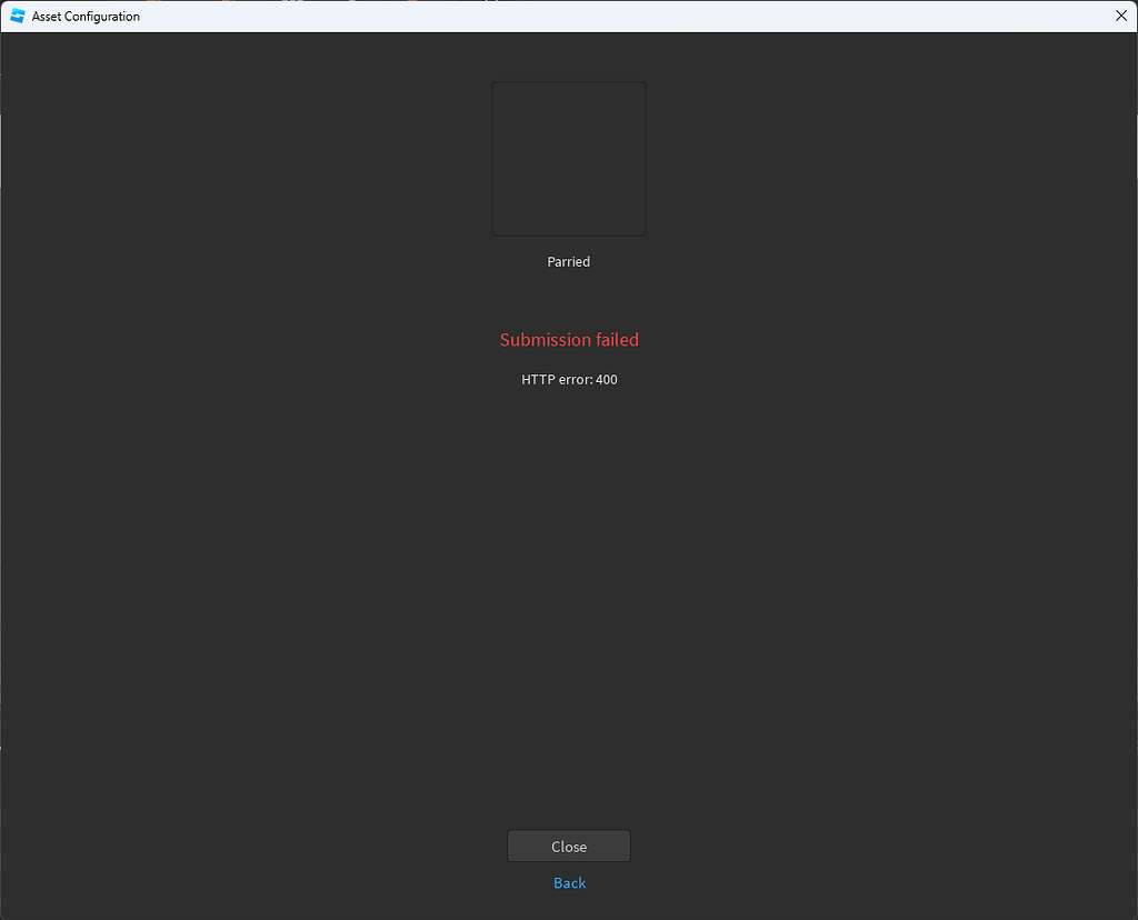 Getting error: 400 when uploading animations [Solved] - Platform Usage Support - Developer Forum ...