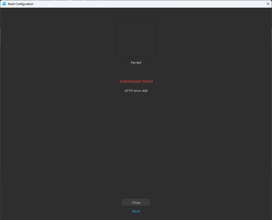 Getting error: 400 when uploading animations [Solved] - Platform Usage Support - Developer Forum ...