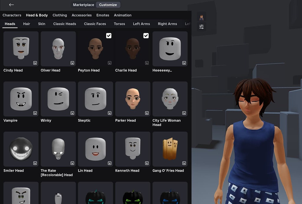 Equipping Riley Head Also Equips Other Heads - Purchasing Bugs ...