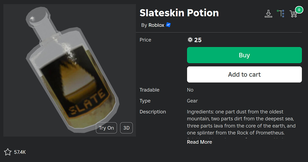 Certain Roblox Gears Not Transparent in 3D Asset Preview - Catalog ...