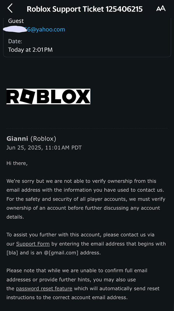 Issues with ownership? Declined on my billing email AND original email ...
