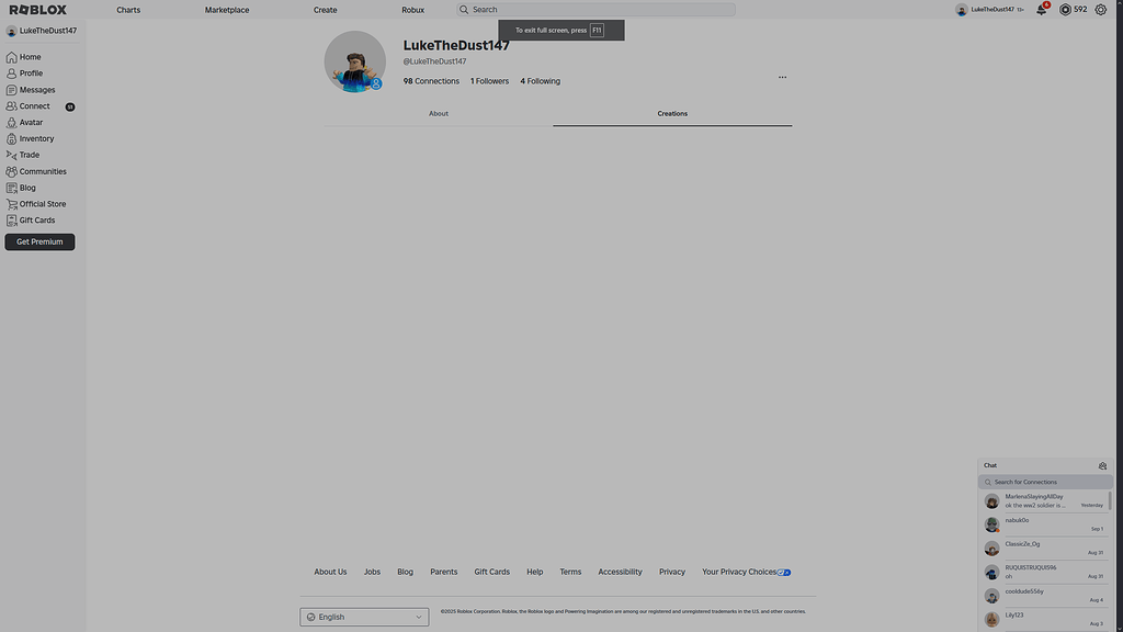 I can't see my or others creations on the website - Roblox Application and Website Bugs ...
