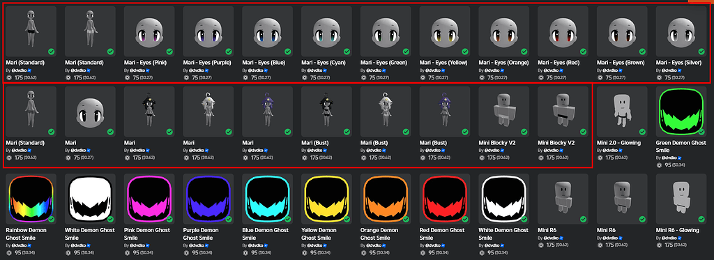 Dynamic Heads and Avatar Bodies analytics don't appear under "Created ...