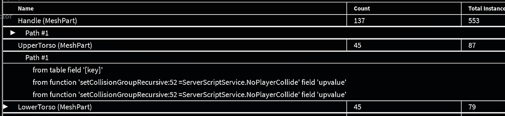 Need Help fixing a memory/lua heap leak in a no player collision script - Scripting Support ...