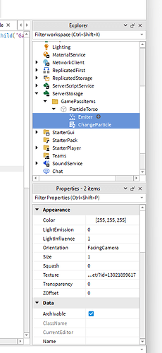 How do I make it so every player can see the players equipped particle effect? - Scripting ...